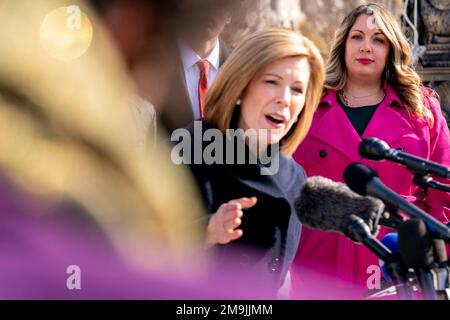 Lawyer Kristen Waggoner of the Alliance Defending Freedom, right ...