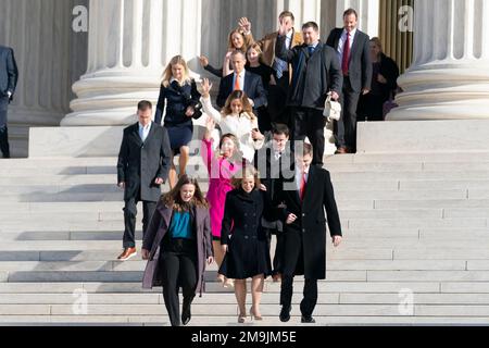 Lawyer Kristen Waggoner of the Alliance Defending Freedom, right ...