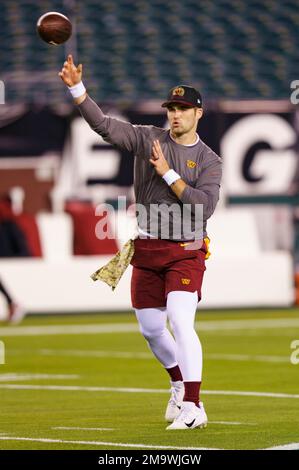 Washington Commanders quarterback Jake Fromm throws a pass during NFL ...