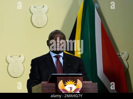 FILE — South Africa's President Cyril Ramaphosa attends a working ...