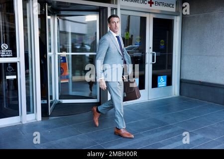 Alex Spiro, attorney for Elon Musk, arrives at a federal courthouse in ...