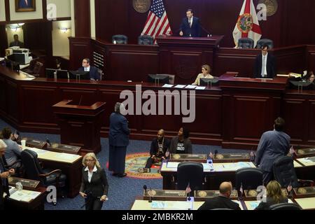 Rep. Tray McCurdy, D-Orlando and Rep. Angie Nixon, D-Jacksonville sit ...