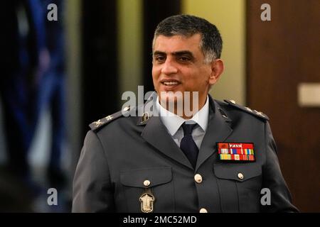 Internal Lebanese Security Forces chief Maj. Gen. Imad Osman gestures ...