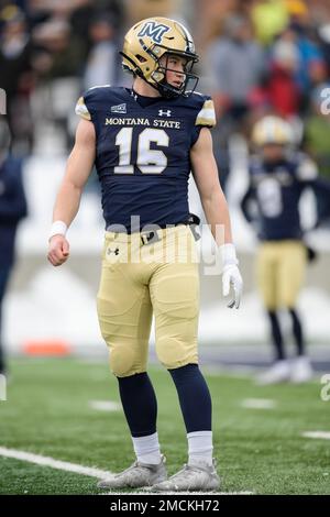 Der Quarterback Mark Gronowski der South Dakota State Jackrabbits wird ...