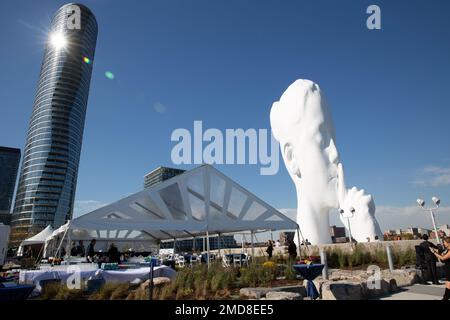 City officials and developers dedicated a permanent new sculpture ...