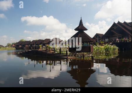 Myanmar, Ost-Myanmar, Inle-See, Myanmar Treasure Resort Stockfotografie ...