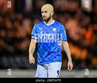 Paddy Madden #9 of Stockport County während des Sky Bet League 2 Spiels ...