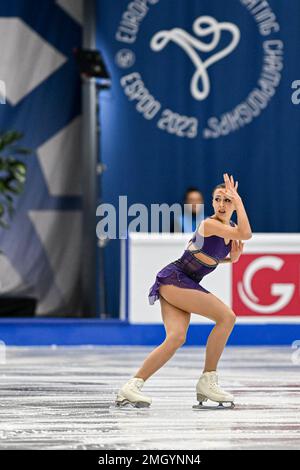 Livia KAISER (SUI), während des Women Short Program, bei der ISU ...