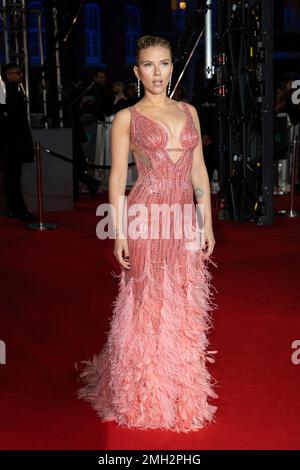 Scarlett Johansson poses for photographers upon arrival at the Bafta ...