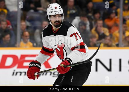 New Jersey Devils defenseman Jonas Siegenthaler (71) during the second ...