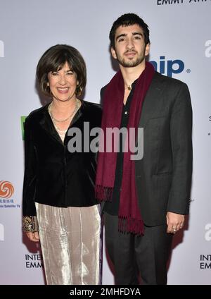 Christiane Amanpour, left, and her son Darius John Rubin arrive at the ...