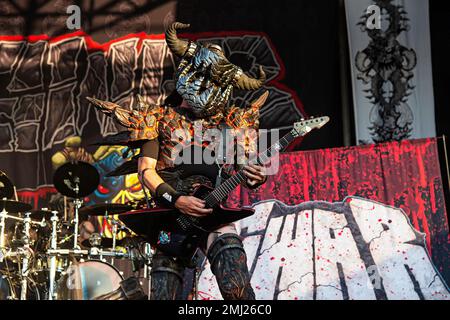 Mike Derks as Balzac the Jaws of Death of GWAR performs during Louder ...
