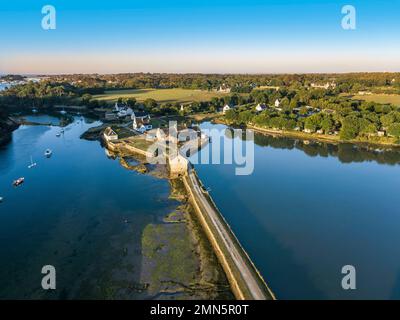 Frankreich, Morbihan, Golf von Morbihan, Carnac, der Deich des Moulin ...
