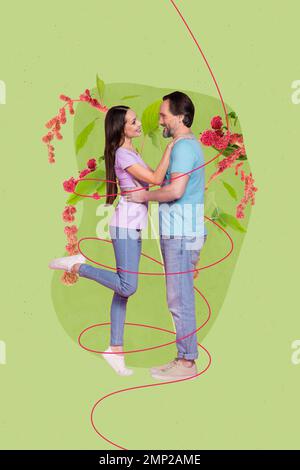 Fotocollage Design Kunstwerke von netten Paaren viel Spaß beim Sprechen ...