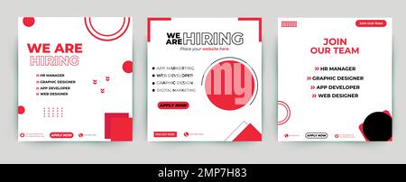 Wir stellen eine offene Stelle ein. Social-Media-Post-Banner-Design ...