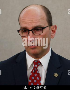 Cleveland County District Attorney Greg Mashburn talks with the media ...