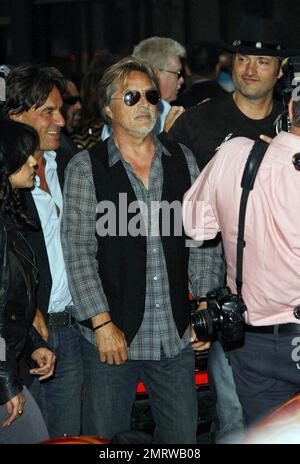 Don Johnson, Robert Rodriguez und Michelle Rodriguez auf der Premiere von Machete. Die Stars ...