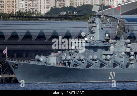 Russian Navy's Slava-class guided missile cruiser Varyag, the flagship ...
