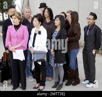 Gloria Allred und die Familie des Mordopfers Felicia Tang halten zum ...