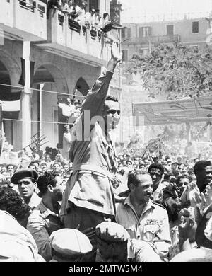 Egyptian Premier Gamal Abdel Nasser and Yugoslavia’s first President Josip Broz Tito conferred ...