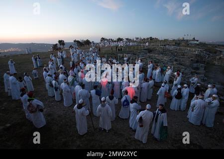 Members of the ancient Samaritan community mark the Sukkot holiday ...