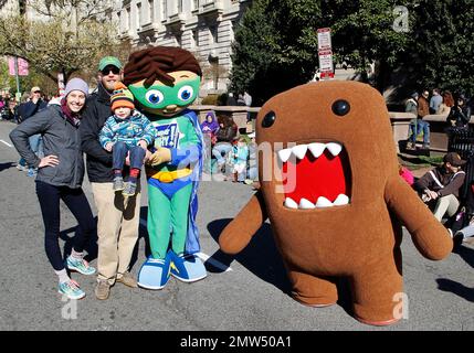 IMAGE DISTRIBUTED FOR NHK WORLD - NHK WORLD TV's mascot Domo, left, and ...