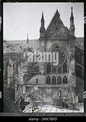 Soissons, Aisne, Frankreich Apsis von Saint-Léger, erster Weltkrieg ...