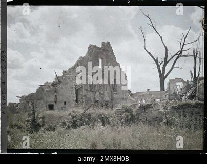 Crouy, Aisne, Frankreich Ruinen der alten Kapelle der Burg Saint-Paul ...