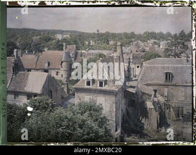 Soissons, Aisne, Frankreich Panorama von der Spitze der Kathedrale ...