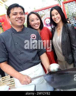 Andrea Cherng, CMO, Panda Restaurant Group, from left, architect Alvin ...