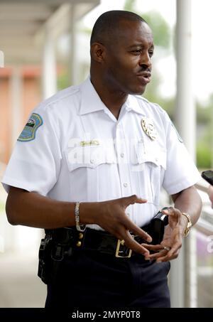 Delrish Moss speaks during an interview Monday, May 9, 2016, in ...