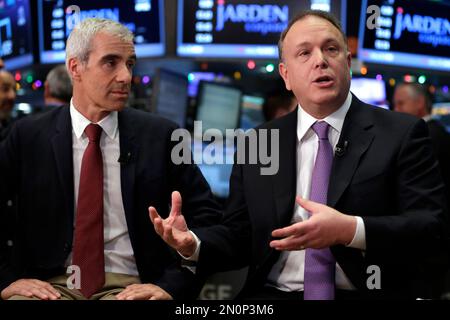 Jarden Corp. founder & CEO Martin Franklin is interviewed on the floor ...