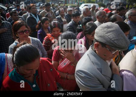 Nepalese Madhesi leaders and supporters observe a minute of silence in ...