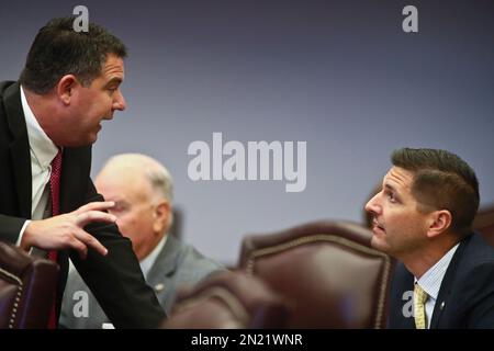 Florida State Sen. Danny Burgess speaks during a meeting of the Senate ...