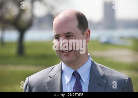 Ambassador Bridge Companies Matthew Moroun discusses his part during a ...
