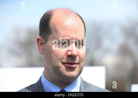 Ambassador Bridge Companies Matthew Moroun discusses his part during a ...