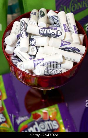 The WONKA Randoms candy bar is seen at an Emmy Awards gift suite on ...