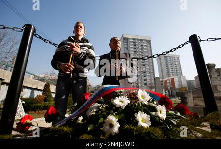 In this Feb. 5, 2014 photo, Gavrilo Princip's relative Milan Princip ...