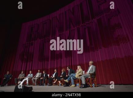 Moderator Tom O'Neil and from left, Joe Batteer, John Rice, Bruce ...