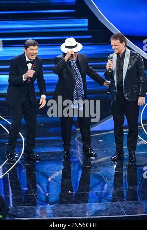 Gianni Morandi , Albano , Massimo Ranieri 73. Auflage des Sanremo ...