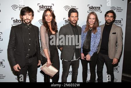 From left, actors Blake Riston, Carolina Guerra, Tom Riley, Laura ...