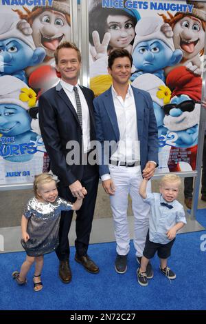 Actors Neil Patrick Harris, second from left, and David Burtka with ...