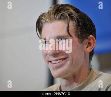 Retired Infantryman Brendan M. Marrocco listens during a news ...