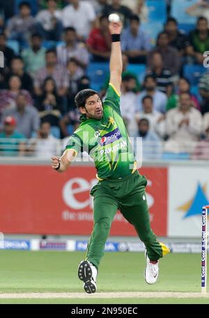 Pakistan’s bowler Sohail Tanvir bowls a delivery during the first ...