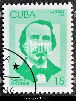 KUBA - UM 1996: Eine auf Kuba gedruckte Briefmarke zeigt Ignacio ...