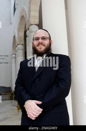 Rabbi Menachem Stern of Brooklyn, N.Y., stands outside of the Shul ...