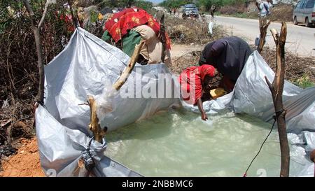 Somali women from southern Somalia walk after receiving food ...