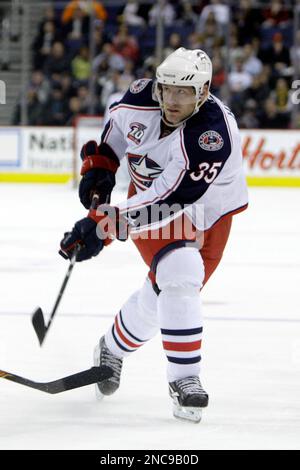 Columbus Blue Jackets' Jan Hejda, right, of the Czech Republic, and San ...