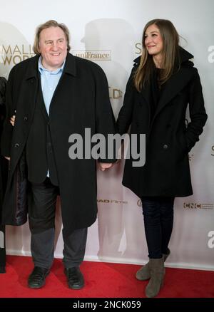 French actor Gerard Depardieu, left, and Belgian actress Cecile de ...