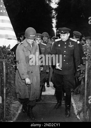 General Courtney Hodges, Commanding General of the First U.S. Army ...